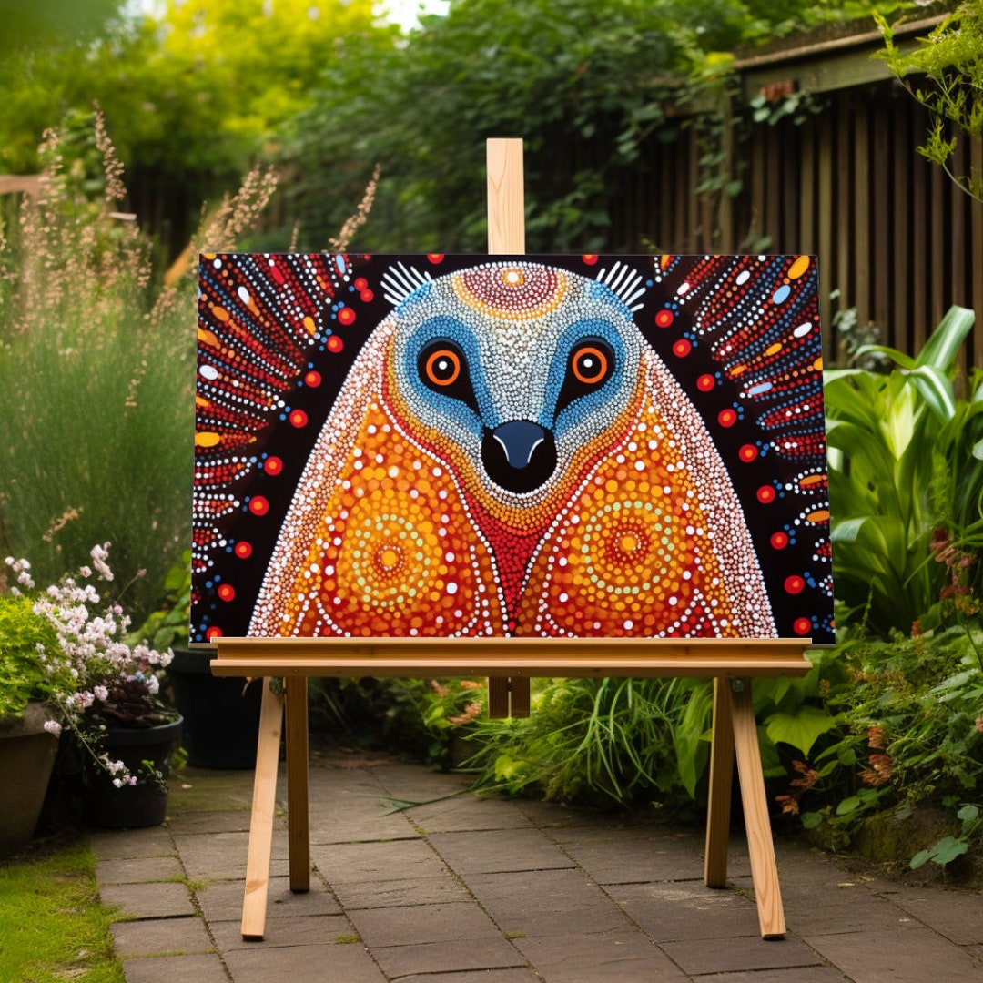 Dot Art Wombat - Australian Indigenous Inspired Canvas Art - Etsy