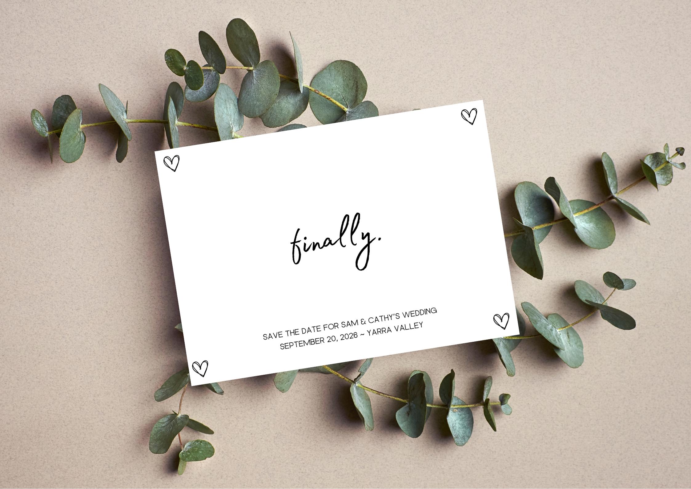 Finally Save the Date Editable Template - INSTANT DOWNLOAD - Etsy
