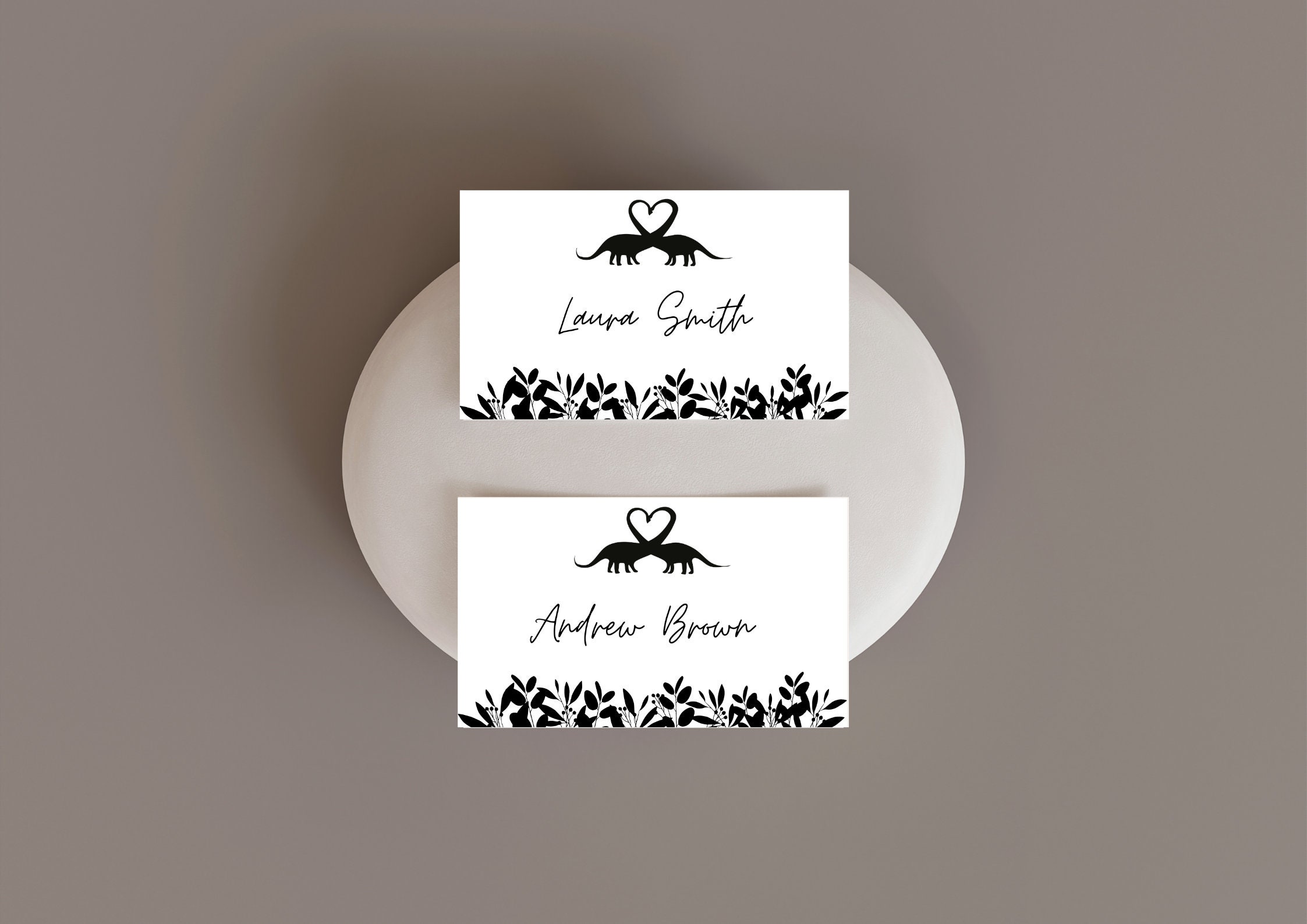 Dinosaur Name Cards Editable Template- INSTANT DOWNLOAD - Etsy