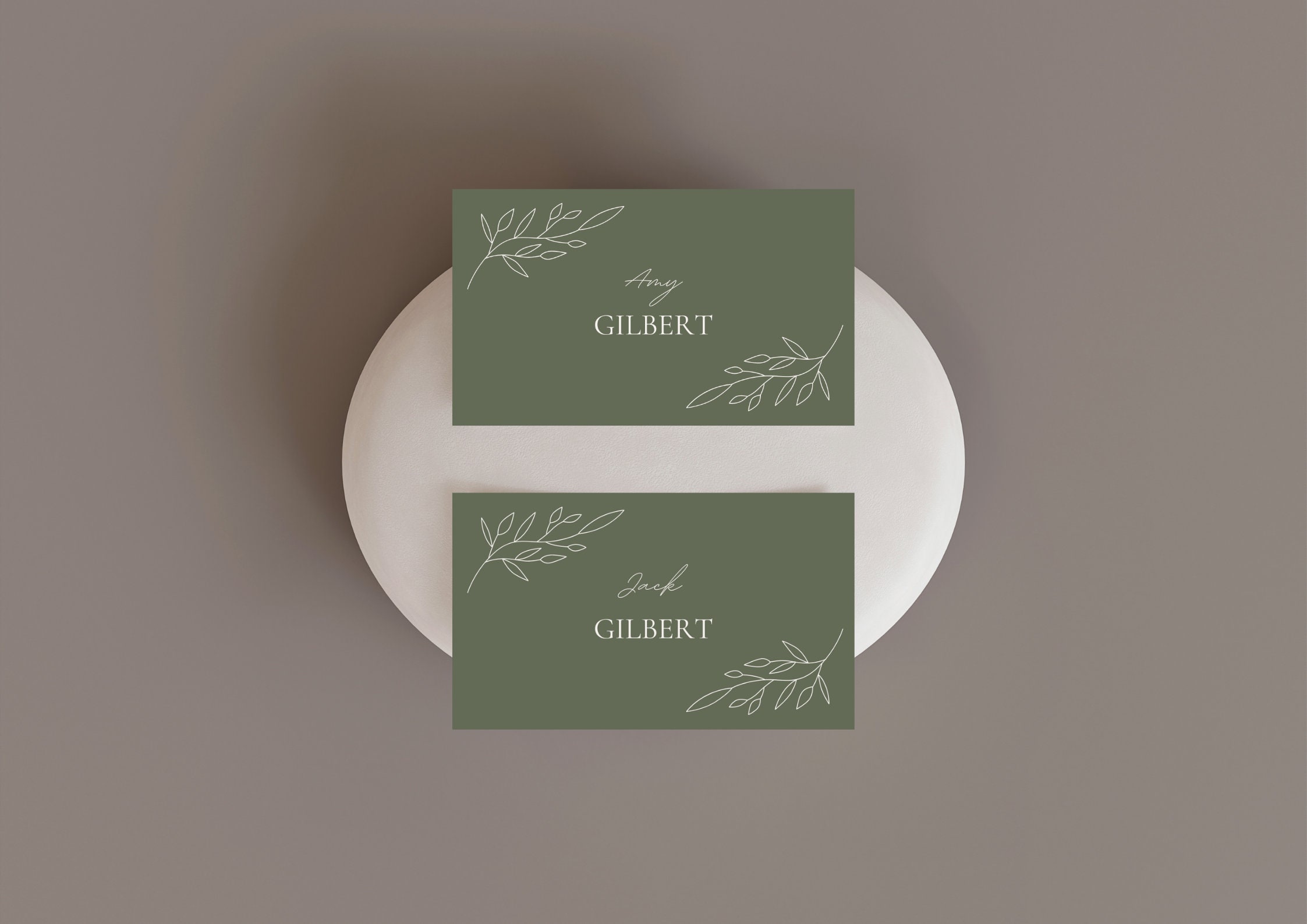 Olive Table Name Cards Editable Template INSTANT DOWNLOAD - Etsy