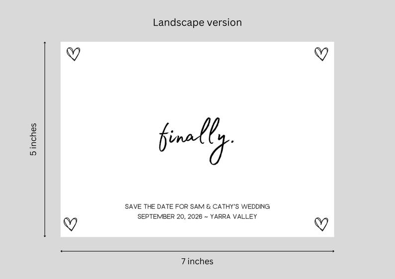 Finally Save the Date Editable Template - INSTANT DOWNLOAD - Etsy