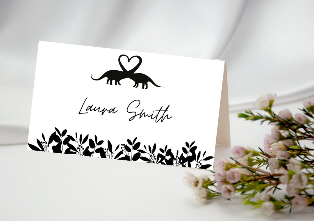 Dinosaur Name Cards Editable Template- INSTANT DOWNLOAD - Etsy