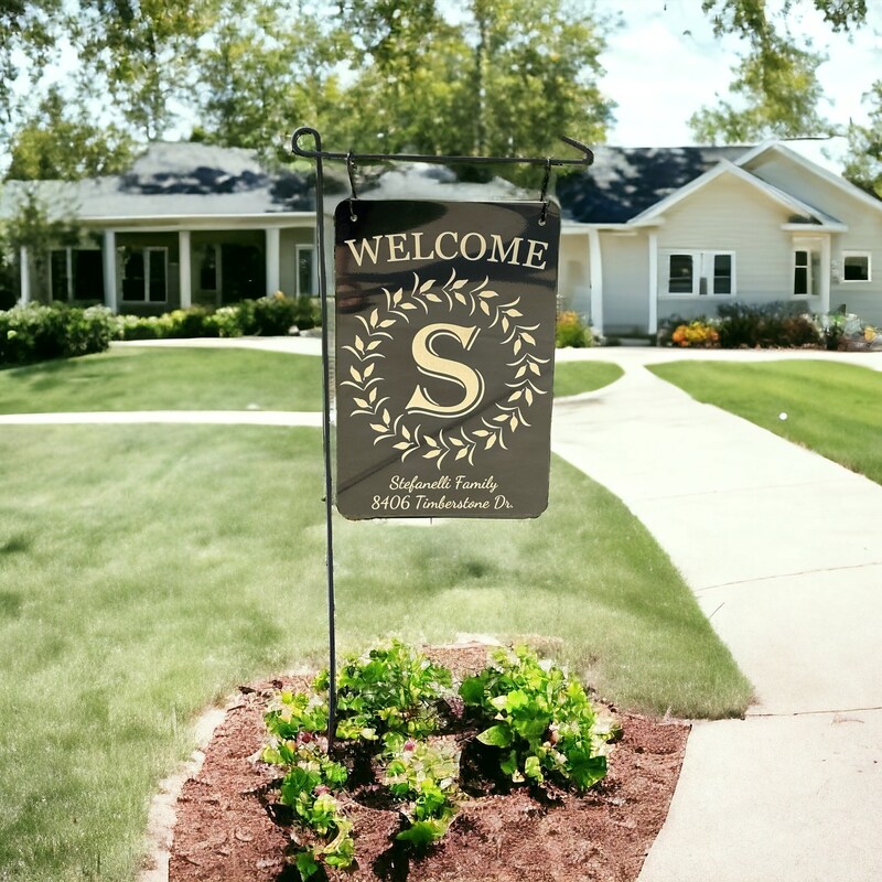 Monogram Garden Flag - Etsy