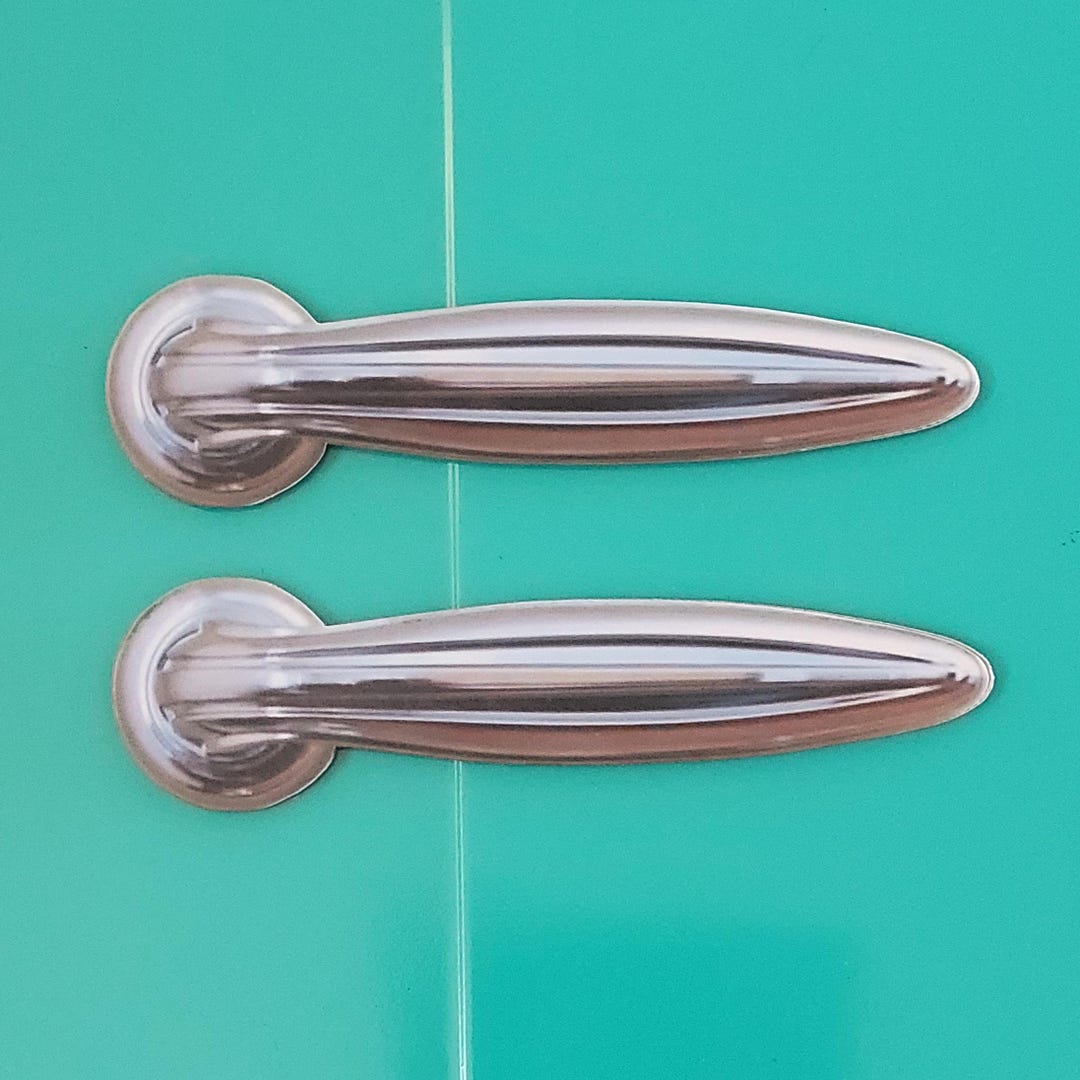 Retro Refrigerator Door Handle Magnets, Fake Fridge Door Handle Magnet ...