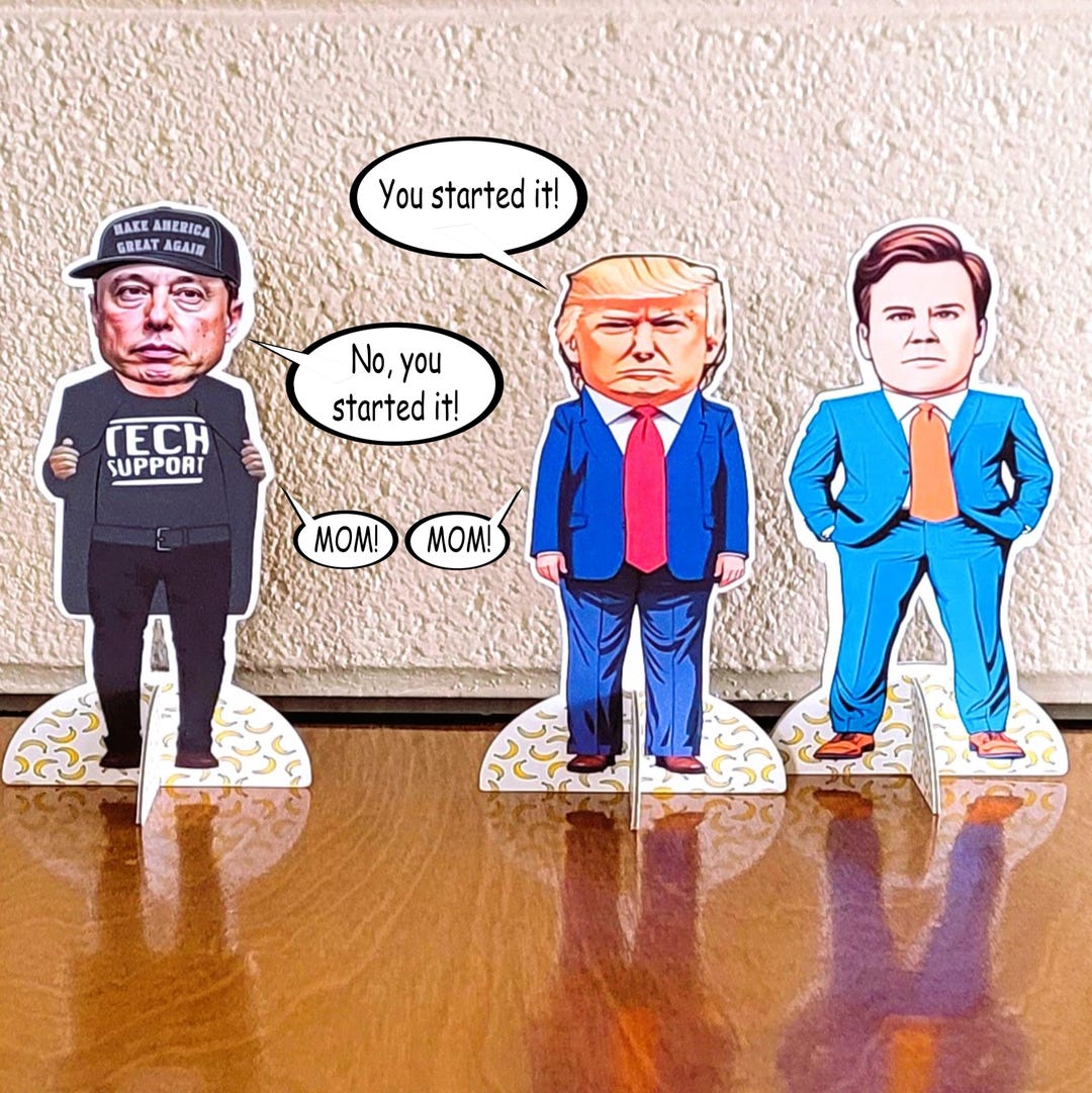 Team Trump Figures Stand-up Comedian Set, Paper Trump Doll, Political ...