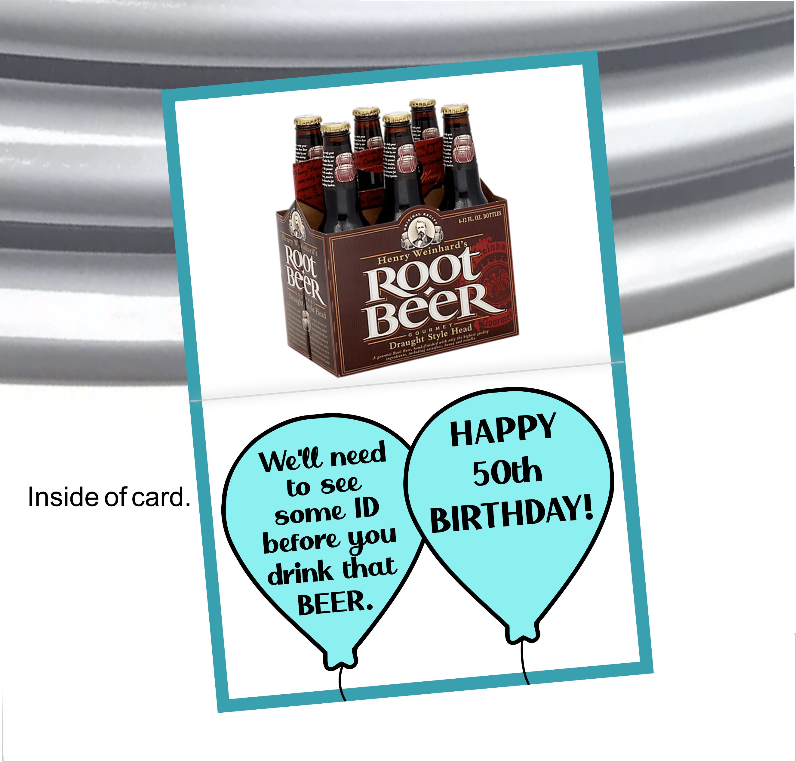 Printable 50th Birthday Card/ 1950's Style Sign and Font/ Happy 50th ...
