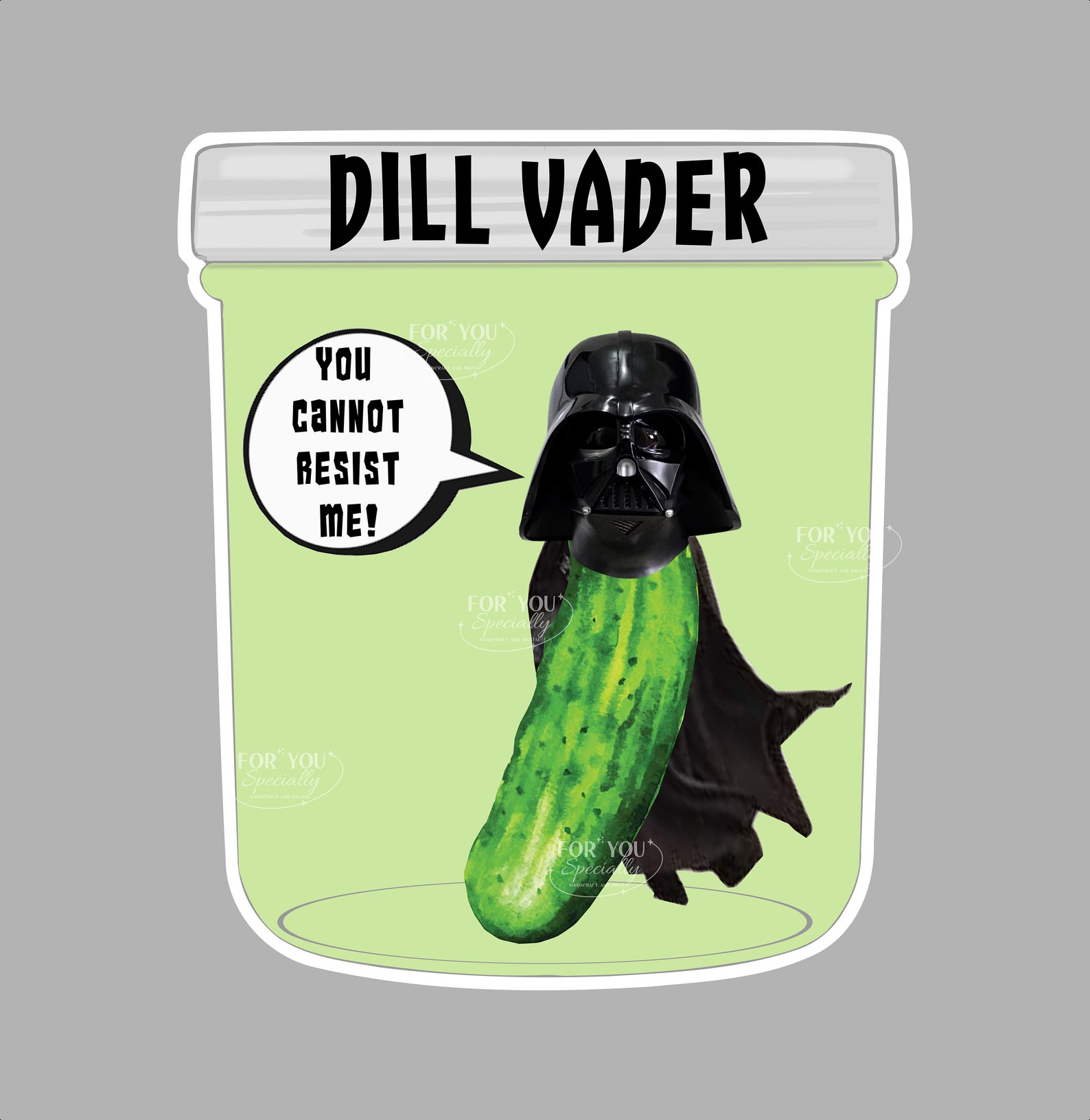 Dill Villain Magnet or Sticker Pack/ Parodies of Darth Vader, Kill Bill ...