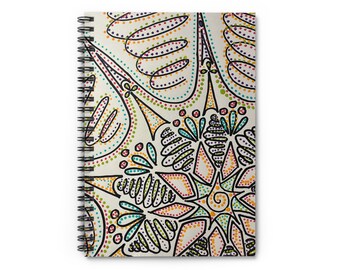 Pink Doodle Spiral Notebook - Ruled Line - Etsy