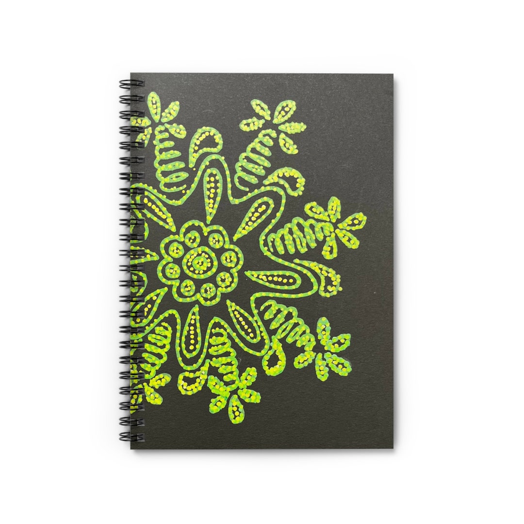 Green Doodle Spiral Notebook - Ruled Line - Etsy