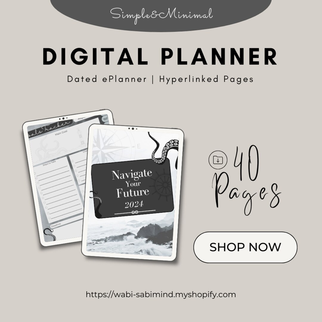 2024 Yearly Digital Planner-navigate Your Future - Etsy