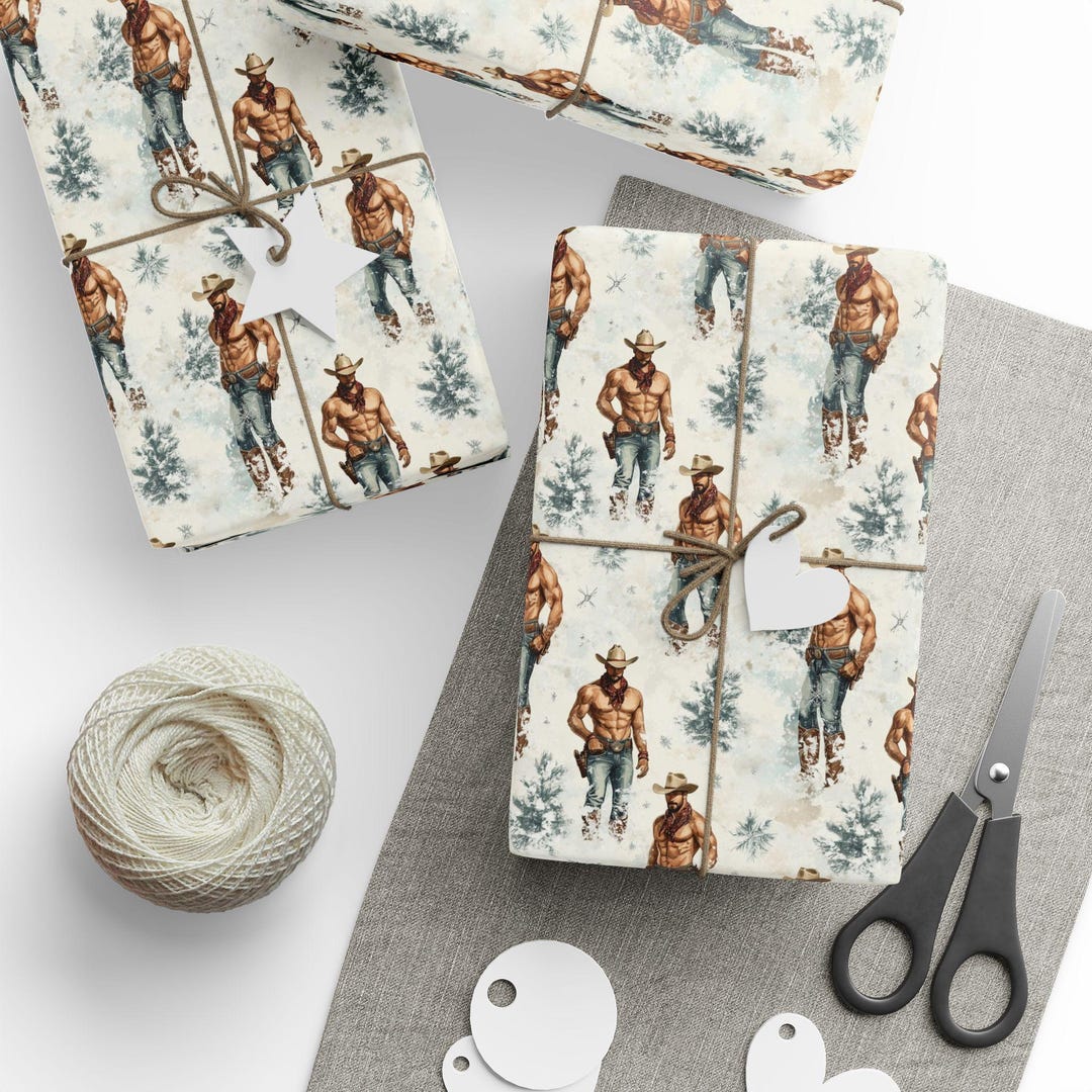 Gay Men Wrapping Paper, LGBTQ Pride Paper, Gay Christmas Wrapping Paper ...
