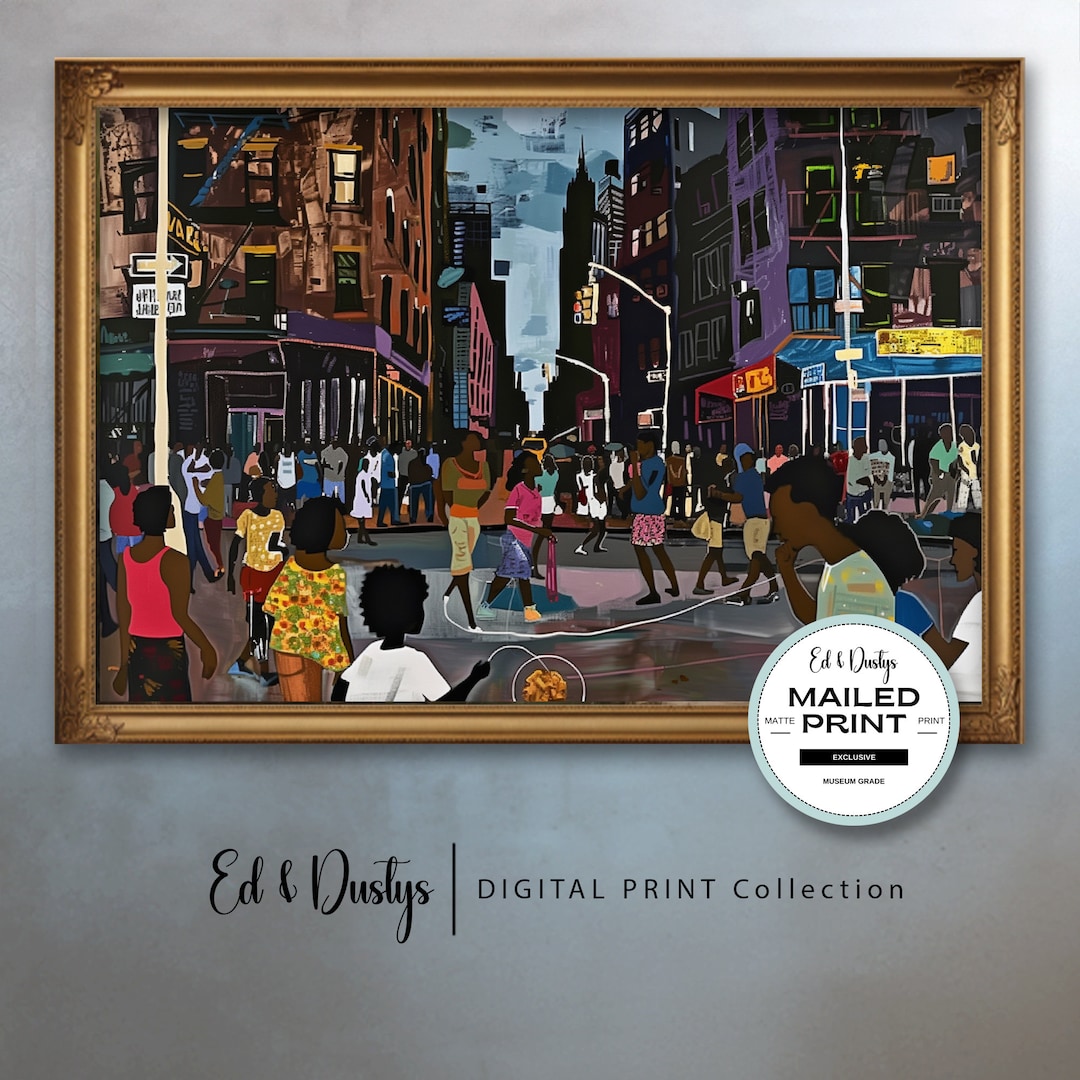 African American Print, Modern Oil Painting, African Community Art ...