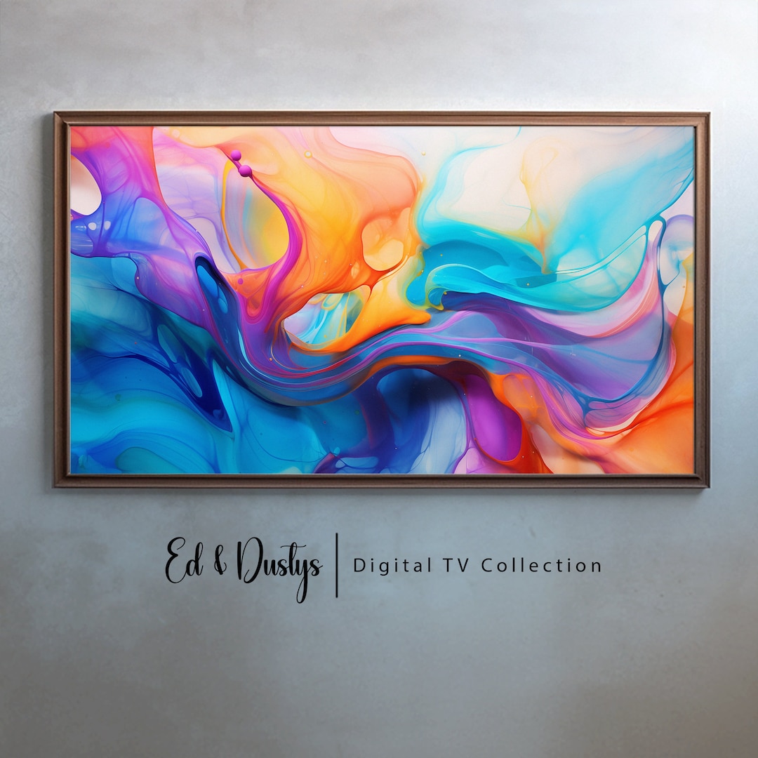 Samsung Frame TV Abstract Art | Modern Art | Vivid Colors | Boho ...