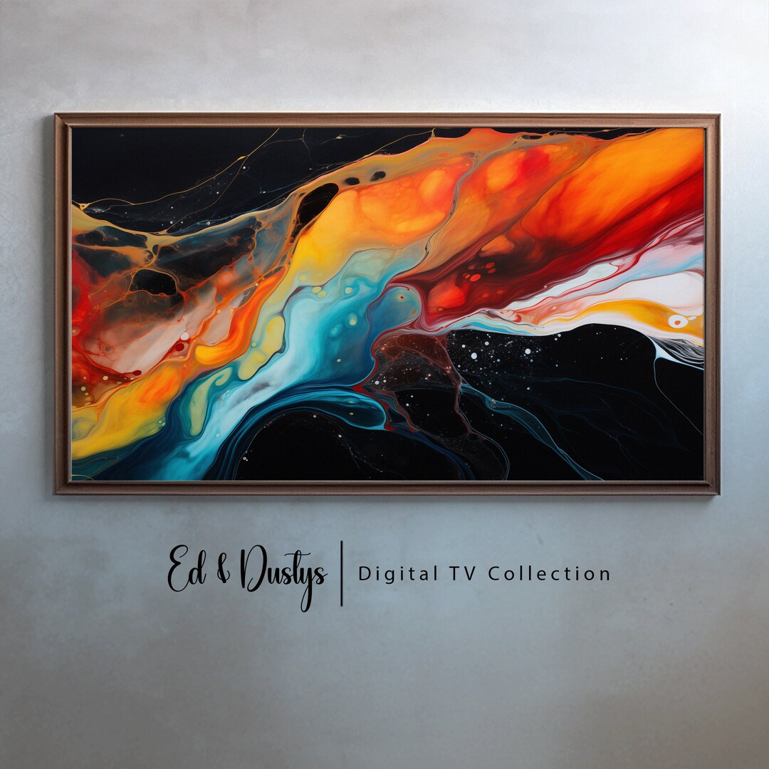 Samsung Frame TV Abstract Art | Modern Art | Vivid Colors | Boho ...