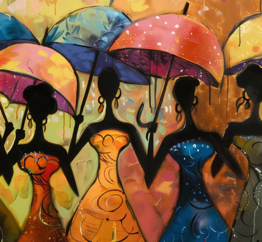 African American Print, Vintage Oil Painting, Neutral Decor Wall Art ...