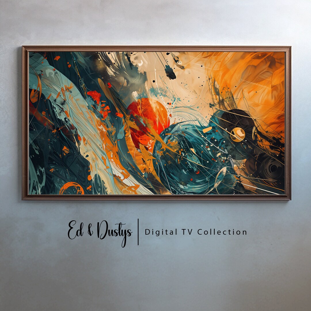 Samsung Frame TV Abstract Art | Modern Art | Vivid Colors | Oil ...