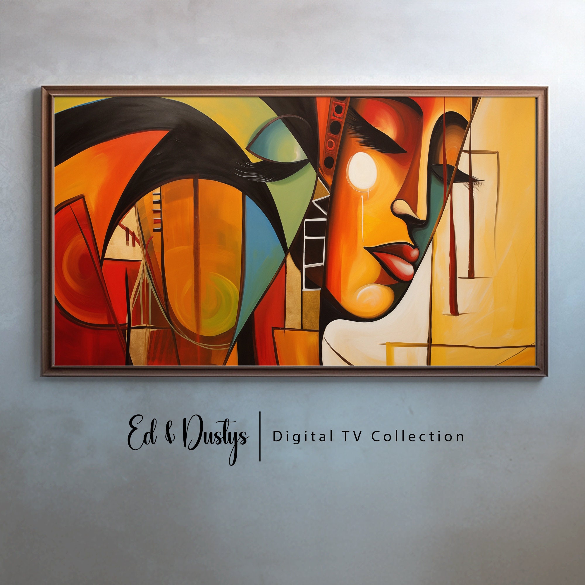 Samsung Frame TV Abstract Art Modern Art Vivid Colors Colorful Painting ...