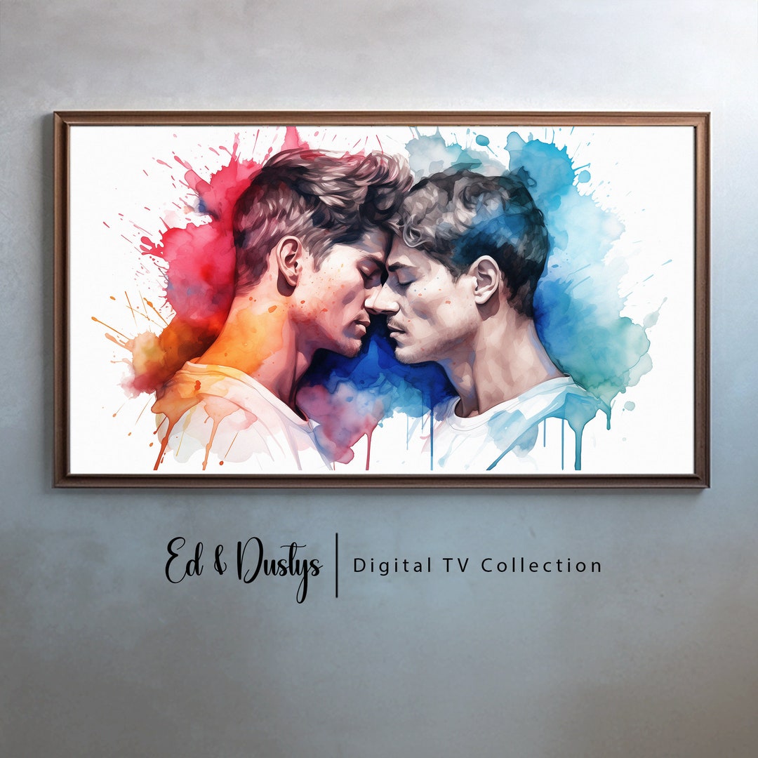 Samsung Frame Tv Abstract Art, Lgbtq Portrait Painting, Neutral Pride ...