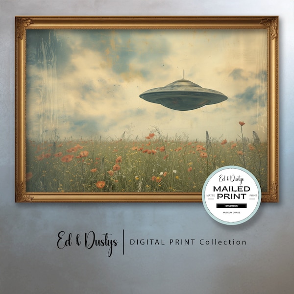 Alien Space Ship Painting - Etsy