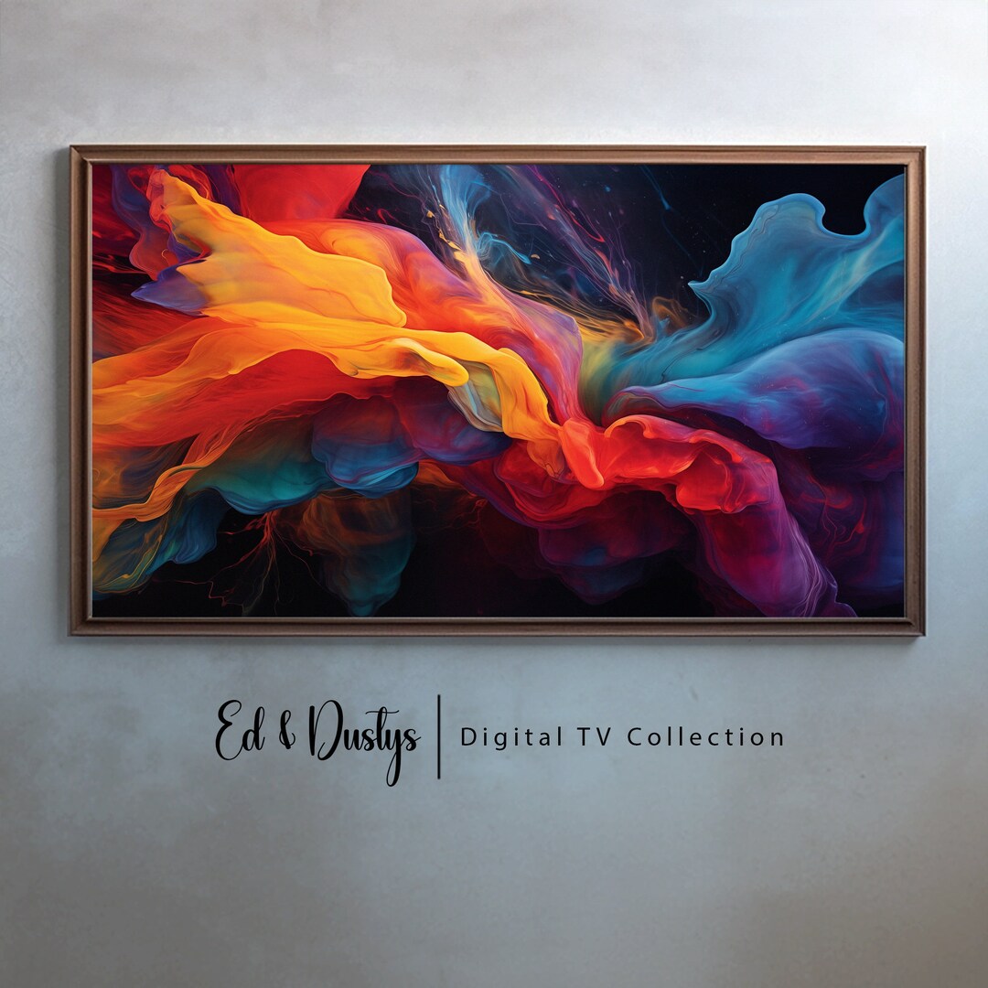 Samsung Frame TV Abstract Art | Modern Art | Vivid Colors | Boho ...