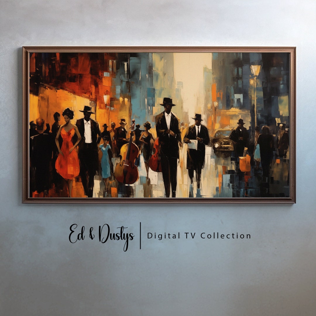 Samsung Frame TV Abstract Art, Modern Art, Jazz Band, Harlem Painting ...