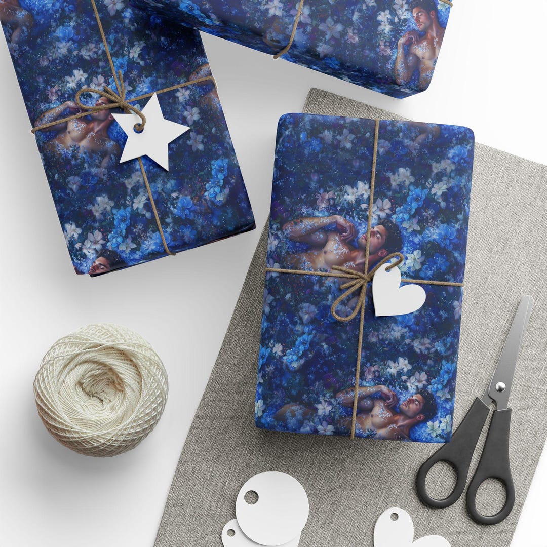 Gay Men Wrapping Paper, LGBTQ Pride Paper, Gay Christmas Wrapping Paper ...