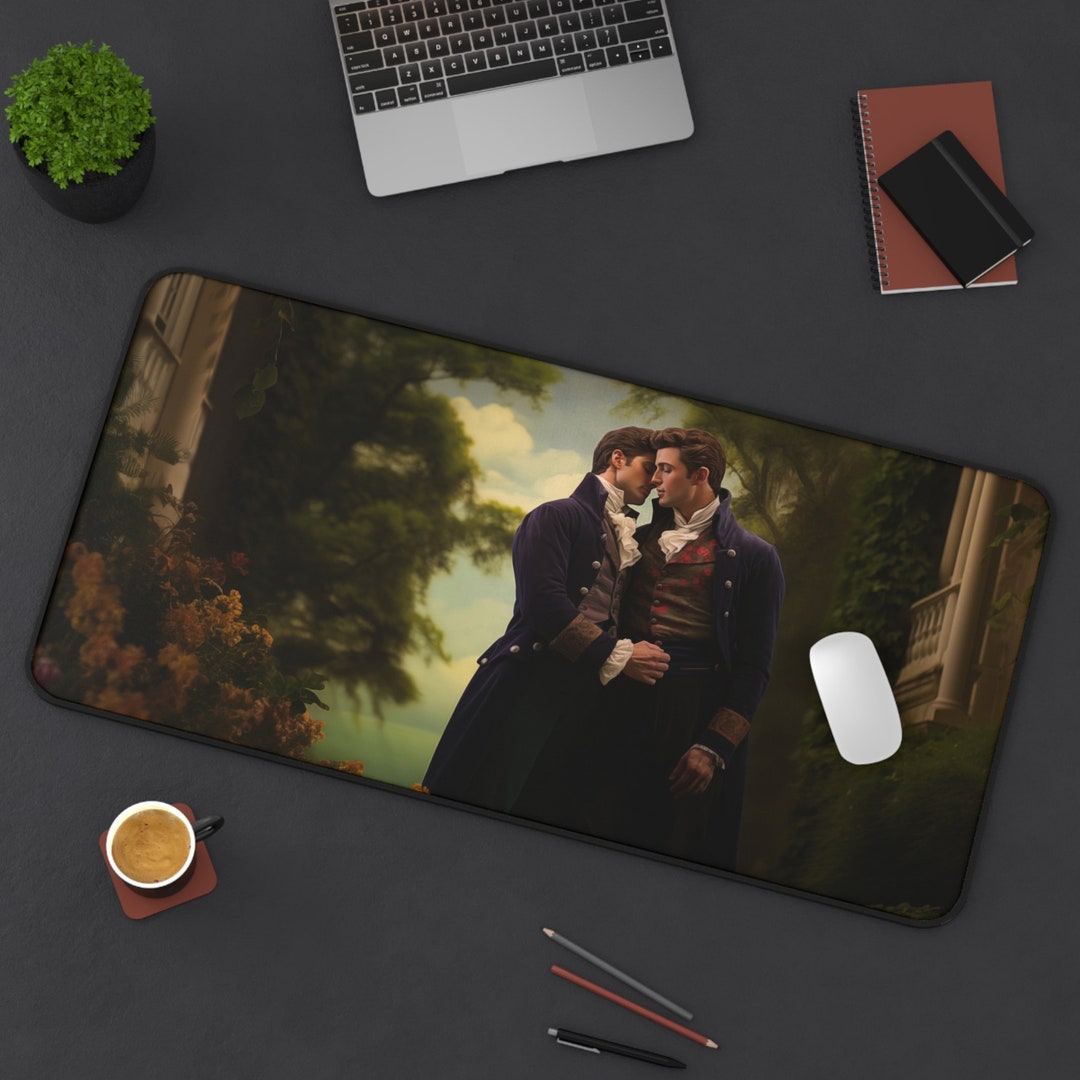 Gay Victorian Art.desk Mat, LGBTQ Art, Pride Month Laptop Desk Pad, Gay ...