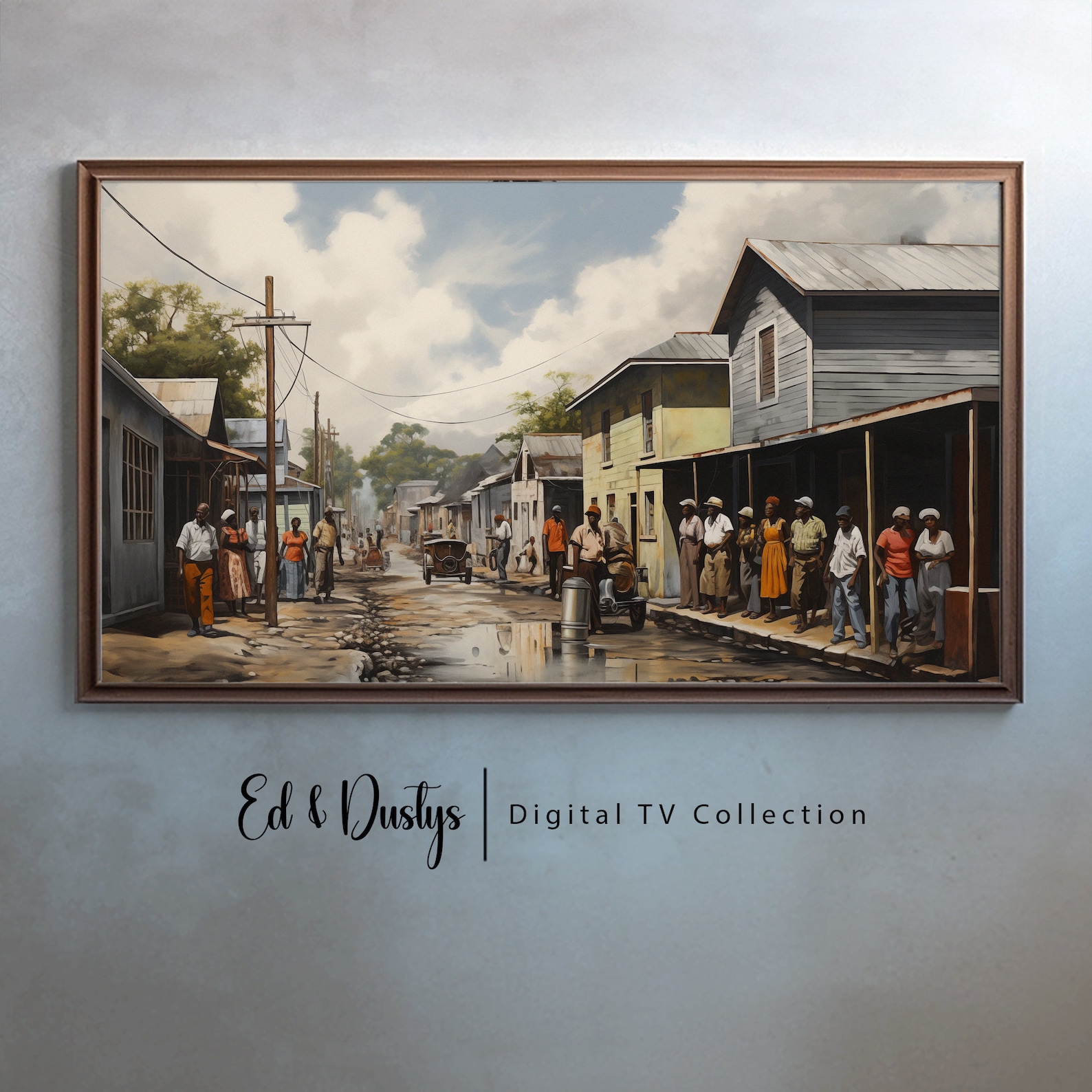 Samsung Frame TV Abstract Art, Modern Art, African Life, Colorful Painting, LG TV Art, Digital ...