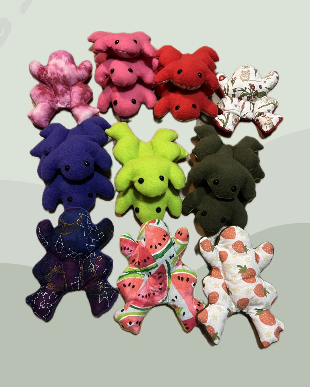 Beanie Frogs Stuffed Toy, Floppy Frogs Plush Various Patterns - Etsy