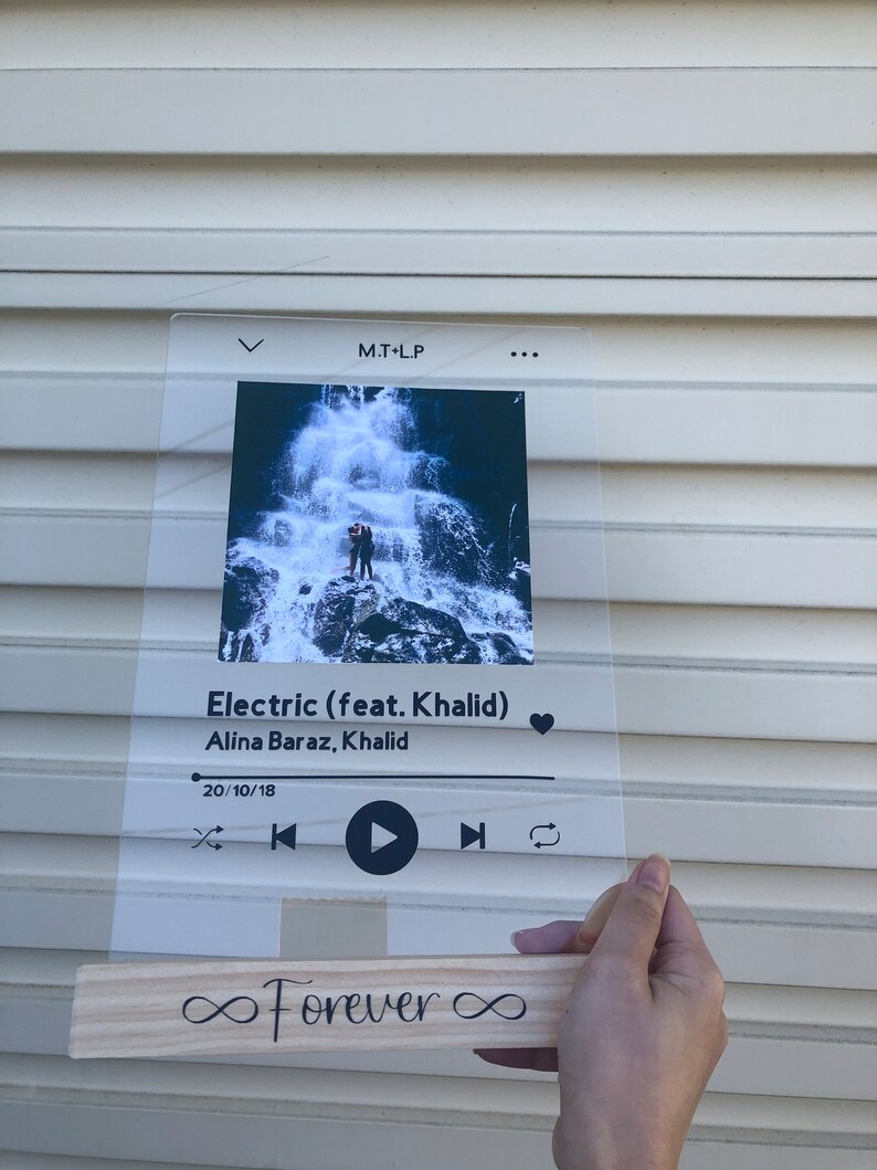 Custom Personalised Spotify Song Photo Music Plaque Frame - Couple ...