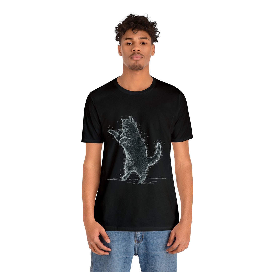 ASCII Art Cat T-shirt, Festival T-shirt, Psy T-shirt, Alternative Cat T ...