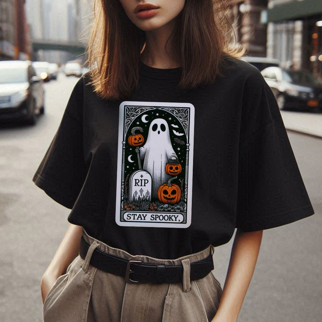 Stay Spooky Tarot Card Png, Cute Halloween Png, Spooky Ghost Design ...
