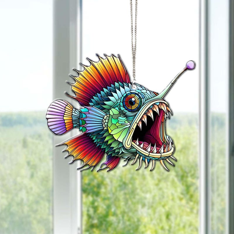 Stained Glass Angler Fish - Etsy