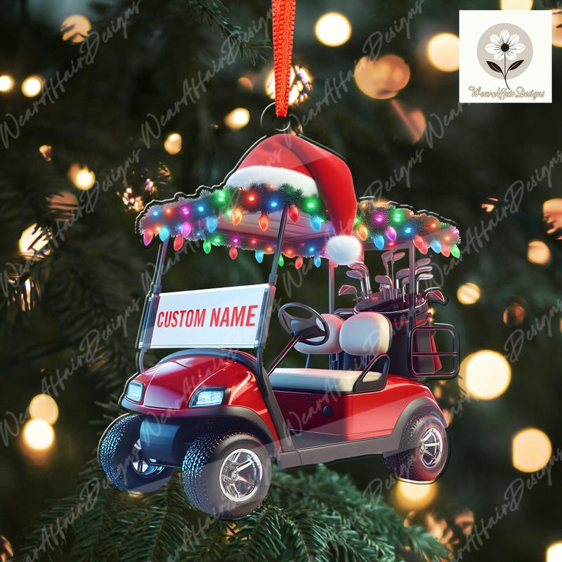Christmas Golf Cart Decor - Etsy