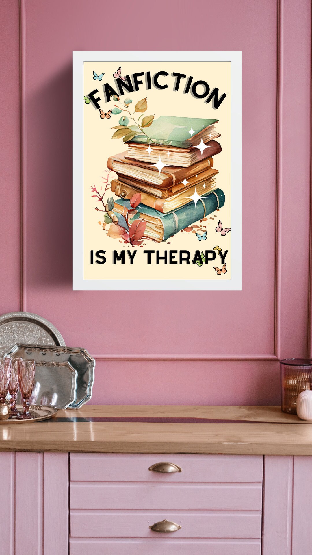 Digital Poster A3, Poster Digital Fanfiction, Fanfiction is My Therapy ...