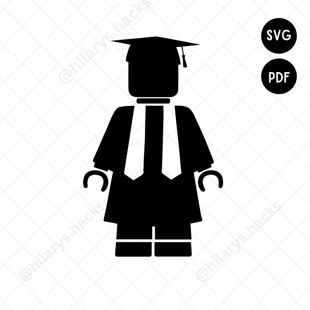 Graduation Block Man Digital Download (SVG & PDF) - Etsy