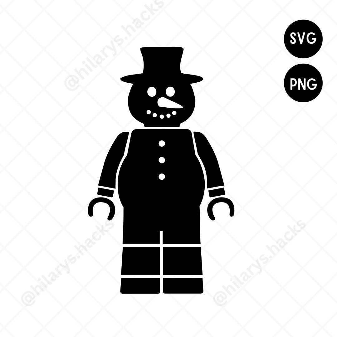 Snowman Block Man Digital Download (SVG & PNG) - Etsy