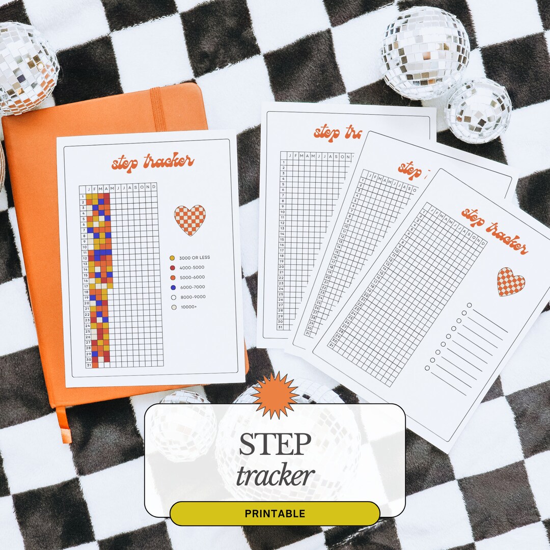 Yearly Step Tracker, Fitness Journal Page, Fitness Tracker, Health ...