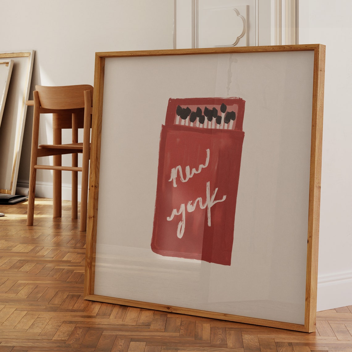 Matches Wall Art, Matchbox New York Print, Match Box Wall Art, Hand ...
