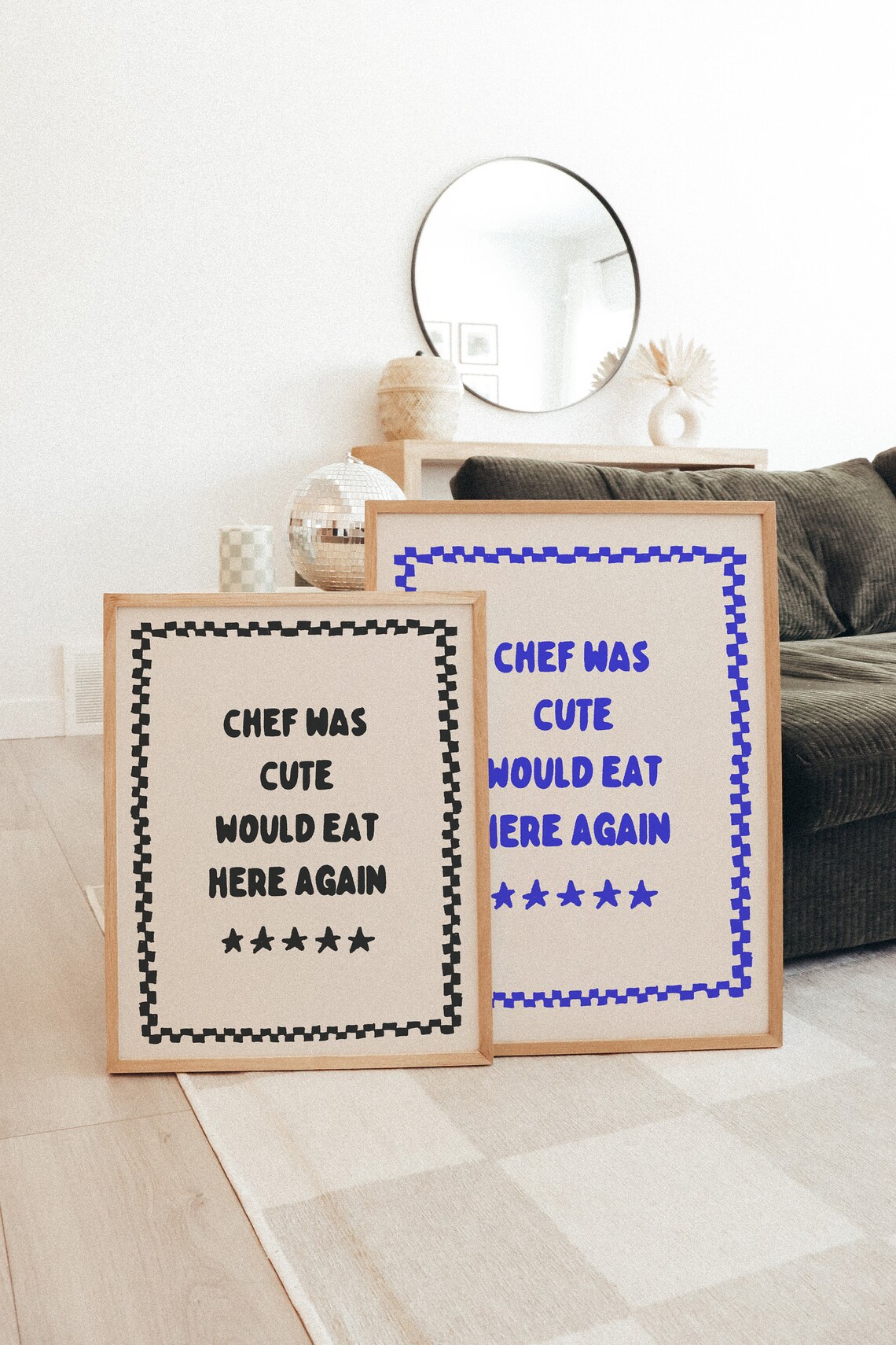 Chef Was Cute Wall Art, Funny Wall Art, Kitchen Wall Art, Kitchen Decor ...