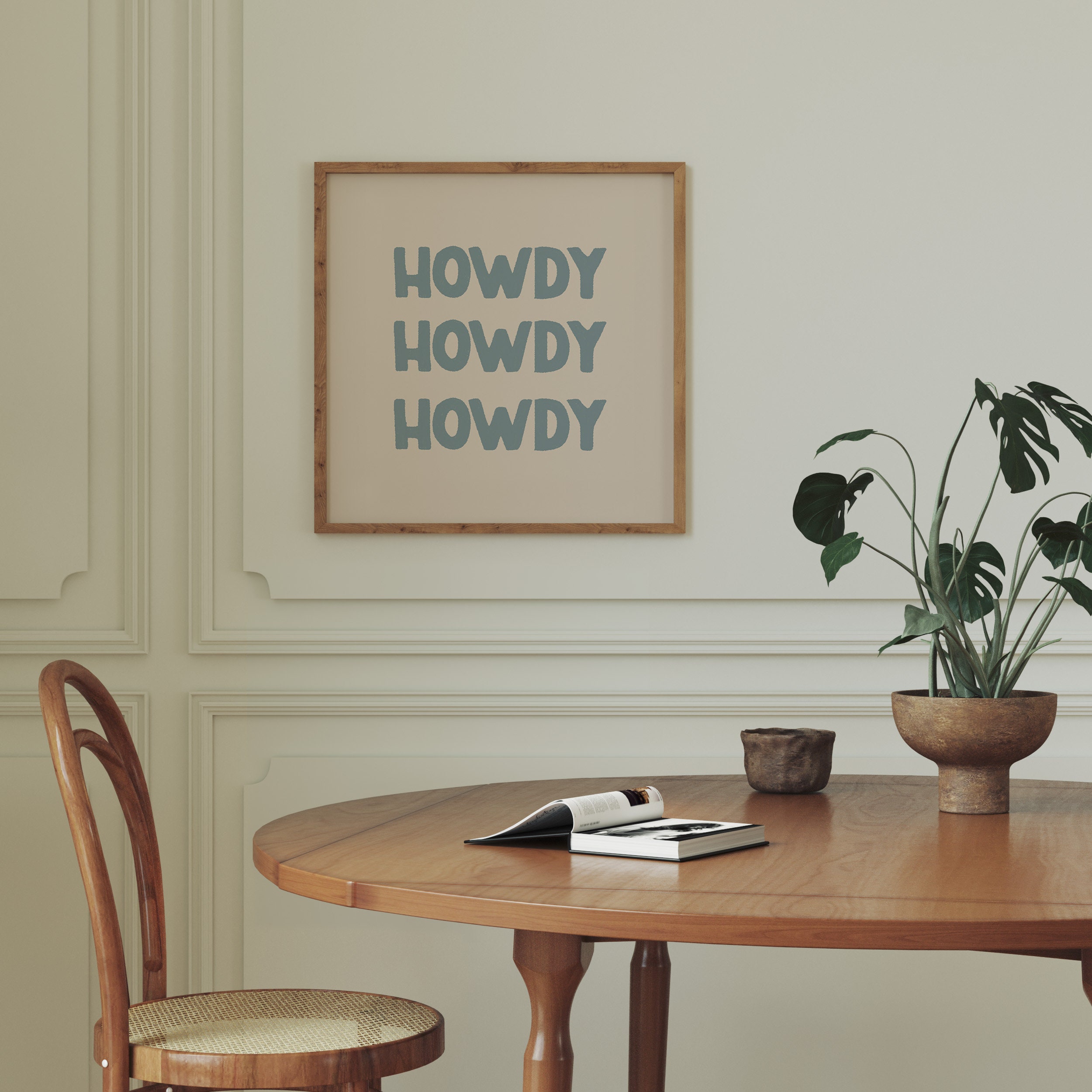 Howdy Wall Art, Printable Art, Cowboy Wall Art, Howdy Poster, Howdy ...