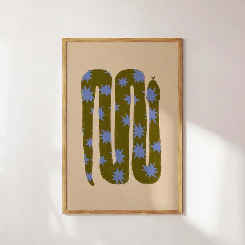 Snake Abstract Wall Art - Etsy