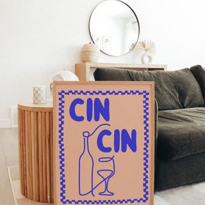 Cin Cin Wall Art, Wine Wall Art, Alcohol Wall Art, Cheers Wall Art ...