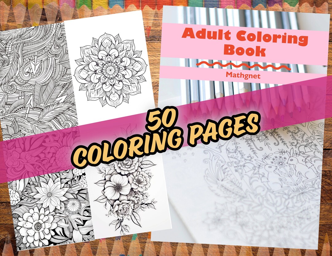 Printable Mandala Coloring Book: 50 Relaxing Pages (digital Download ...