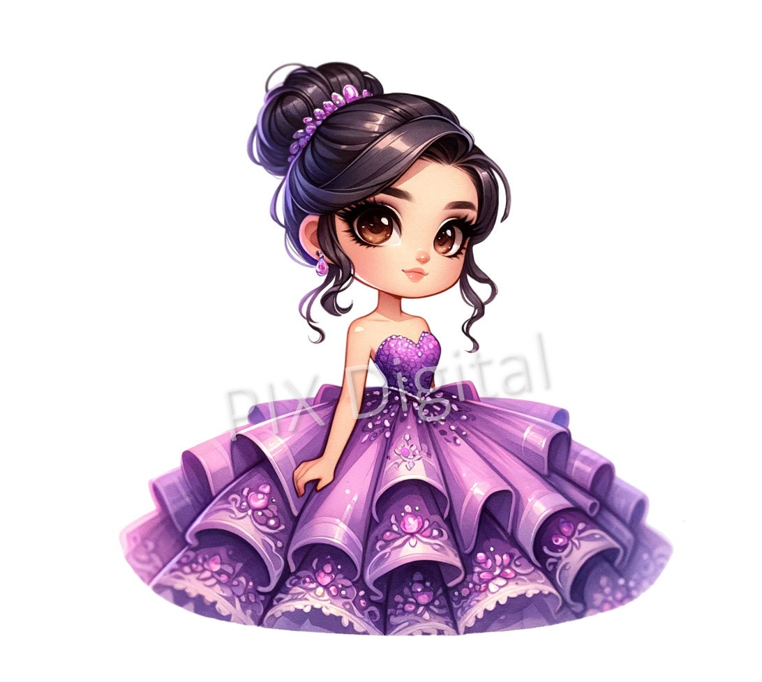 Purple Grape Princess Digital Image PNG, Clipart Purple Princess, High ...