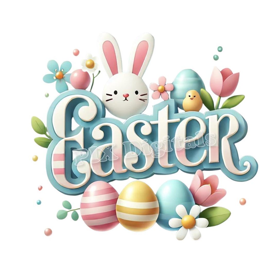 Easter Logo Clipart - 1 Digital Images, Easter Pngs, Clipart Spring ...