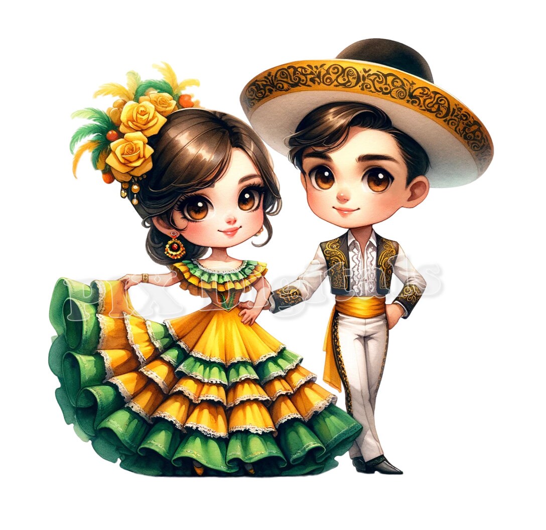 Folk Dancers Festival 15 Digital Images, Pngs, Folk Dancers Clipart ...