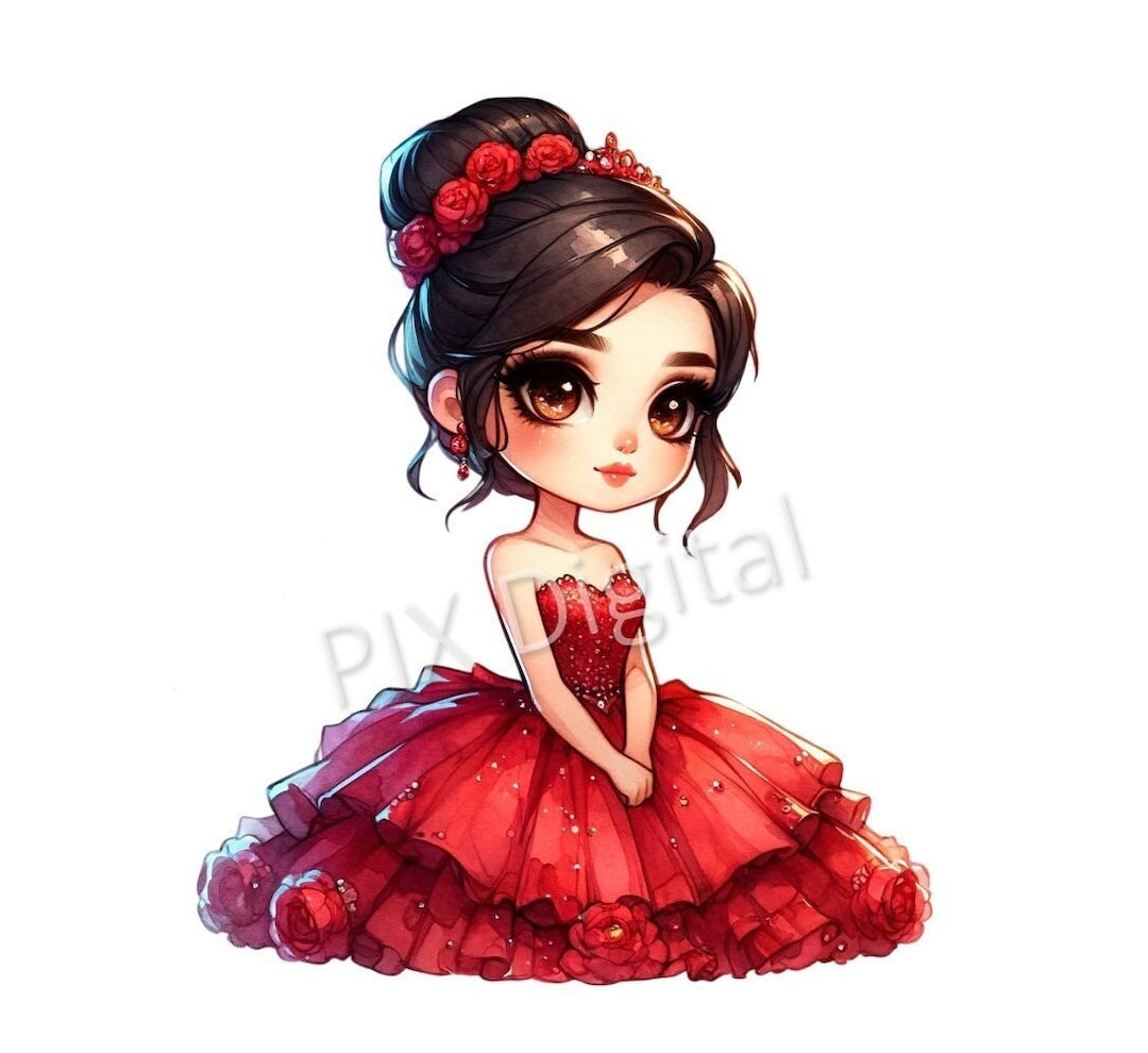 Flaming Red Quinceanera - 5 Digital Image PNG, Clipart, High Quality ...
