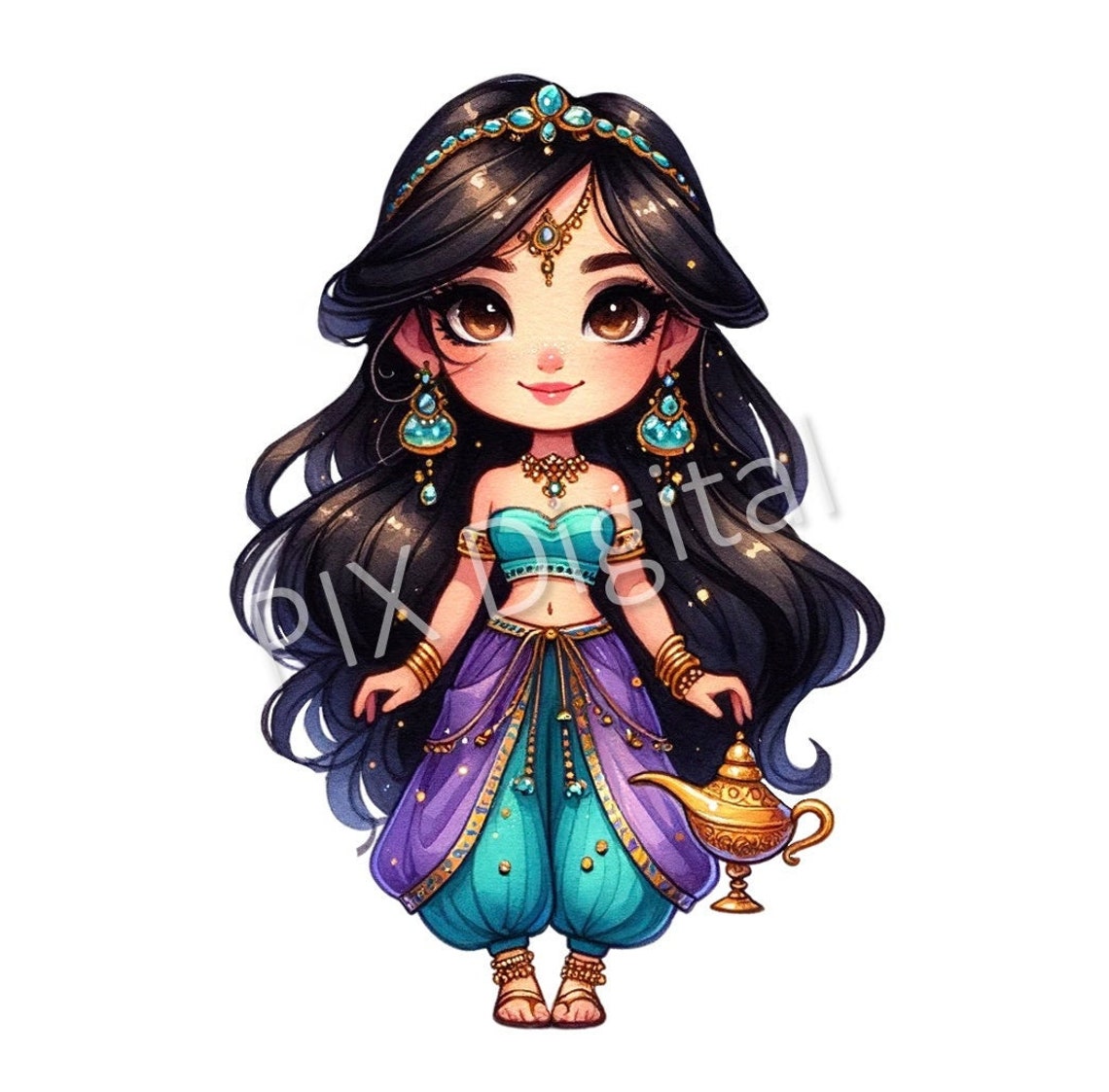 Princess Jasmine Digital Image PNG, Princess Jasmine Clipart, High ...