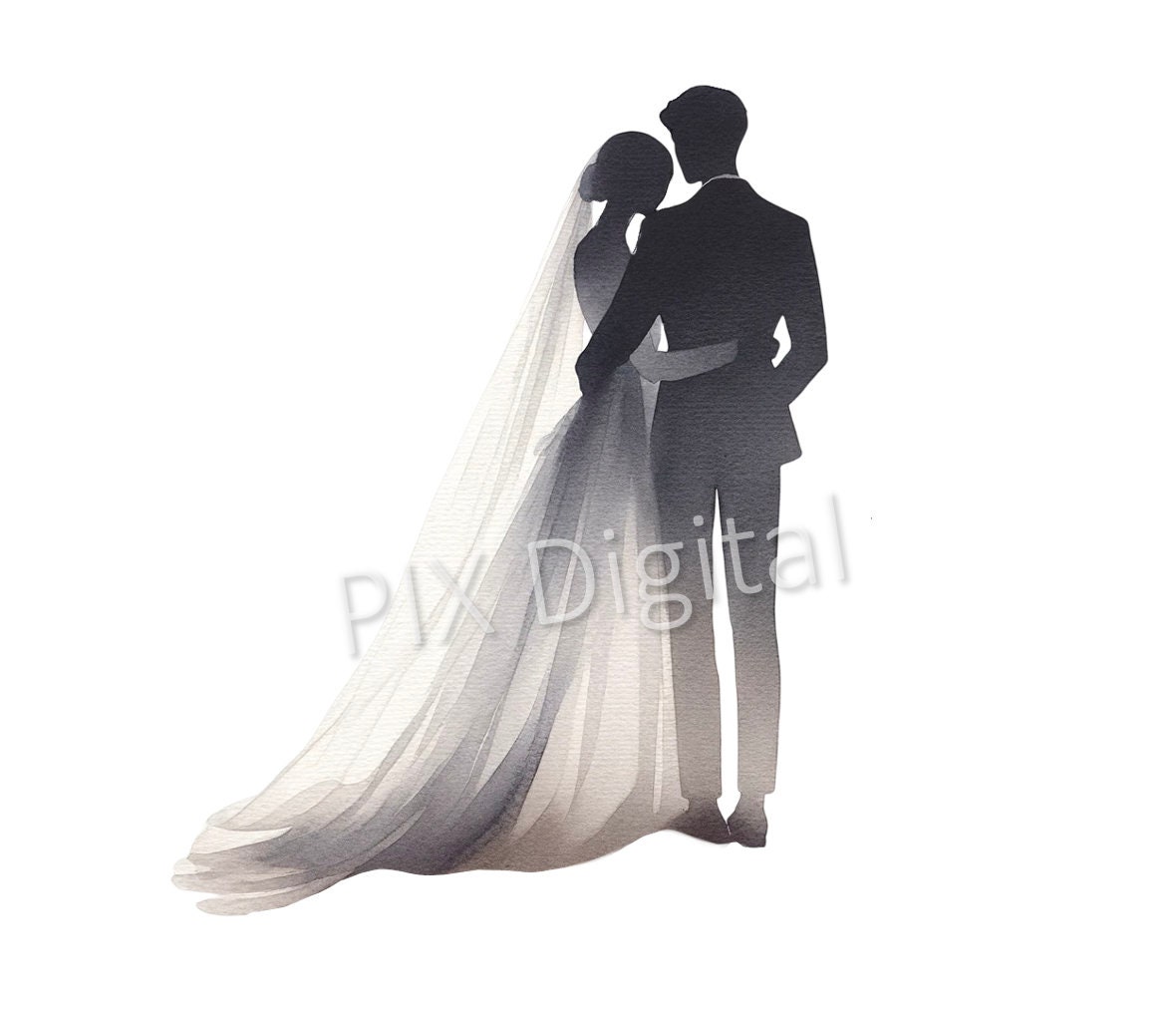 Mysterious Wedding Shadow - Digital Image Wedding PNG, Clipart Shadow ...